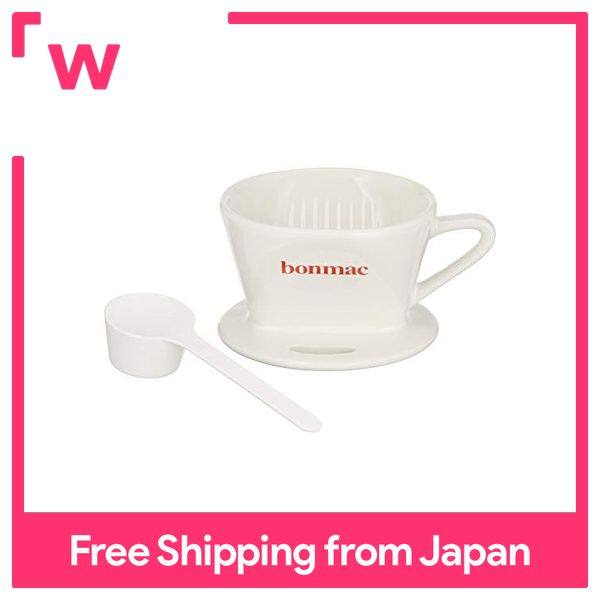 Bonmac Bonmac Coffee Dripper พร้อมช้อนตวงสำหรับ1-2ถ้วย CD-1W สีขาว ...