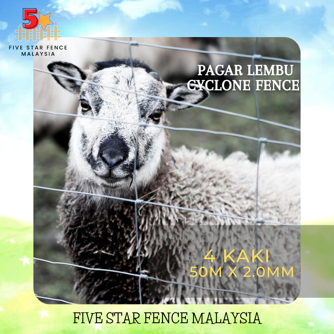 Pagar Kambing Pagar Lembu Cyclone Fence Pagar Kebun 4kaki x 50meter x 2 ...