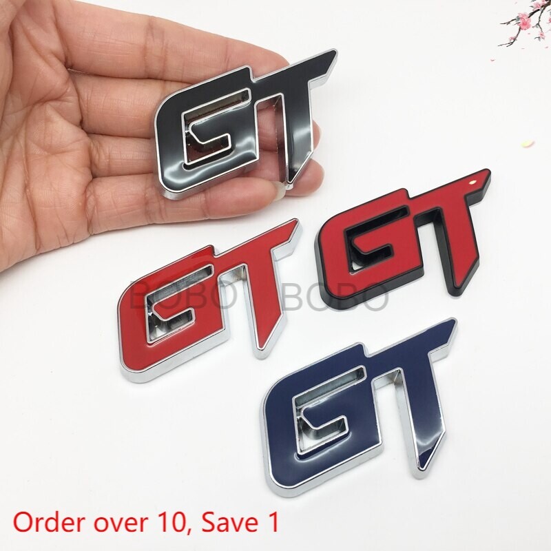 BOBO Car styling 3D Metal GT Badge Emblem Car Body Sticker For ...