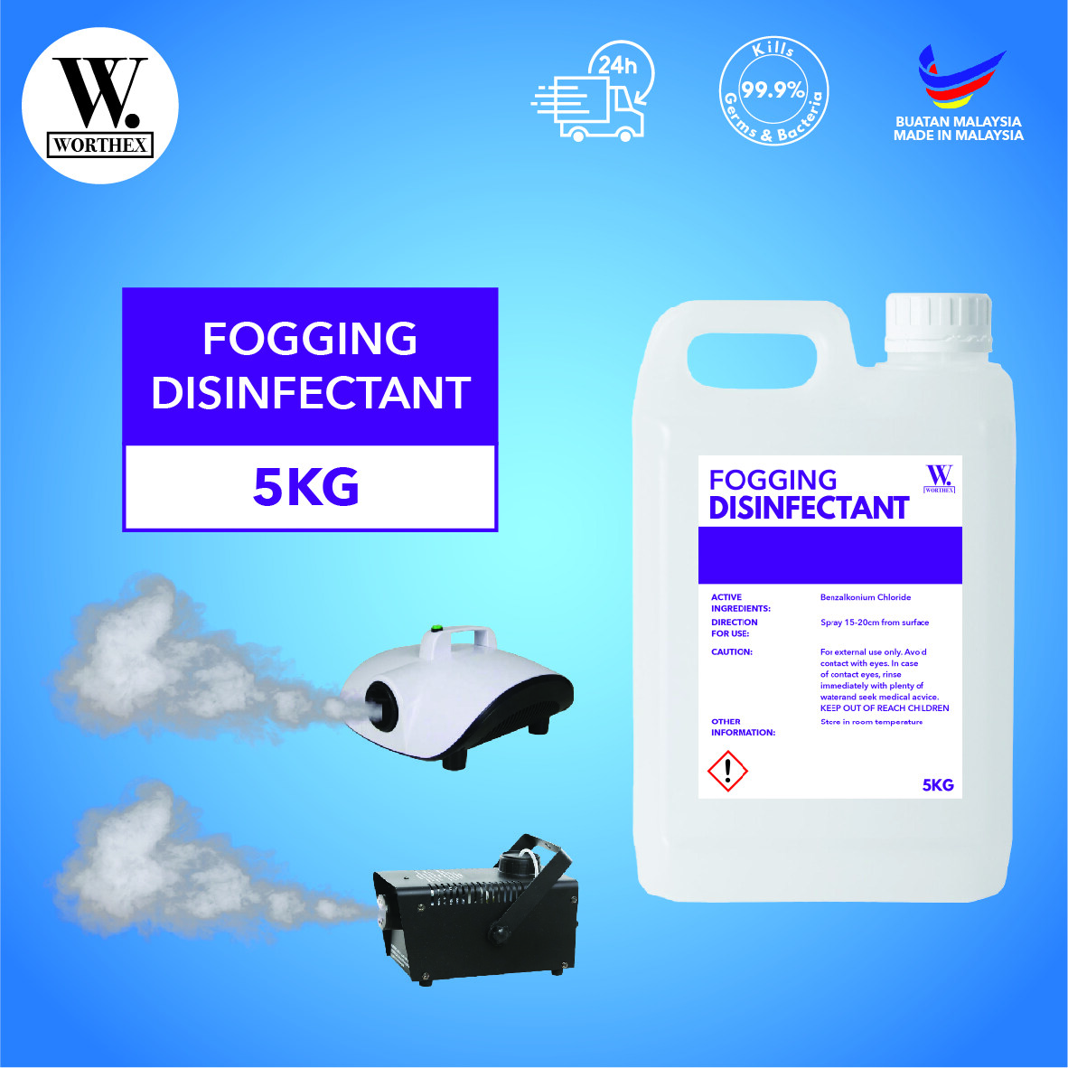 (PROMOTION)FOGGING SANITIZER DISINFECTANT/SMOKE SANITIZER 5KG | Lazada