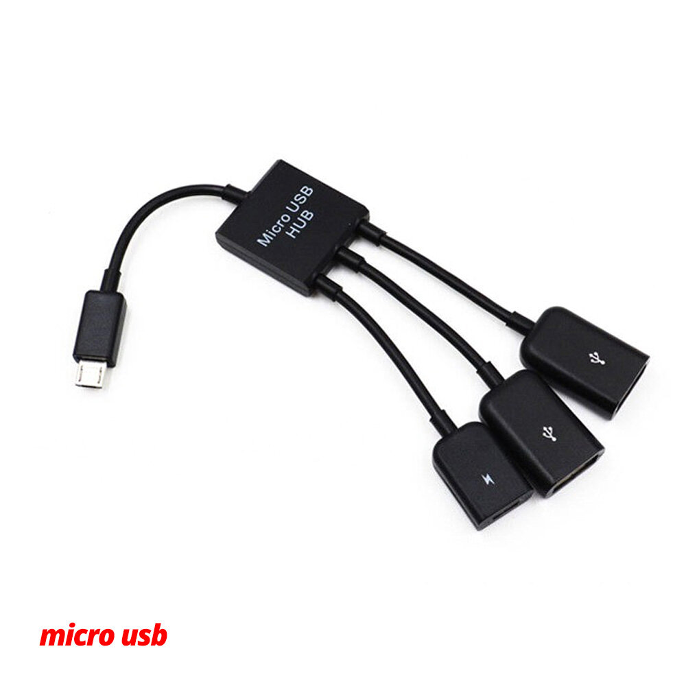 GUUGEI 3 In 1 Usb Type C OTG Hub Adapter Usb C 2.0 Male To Usb Micro ...