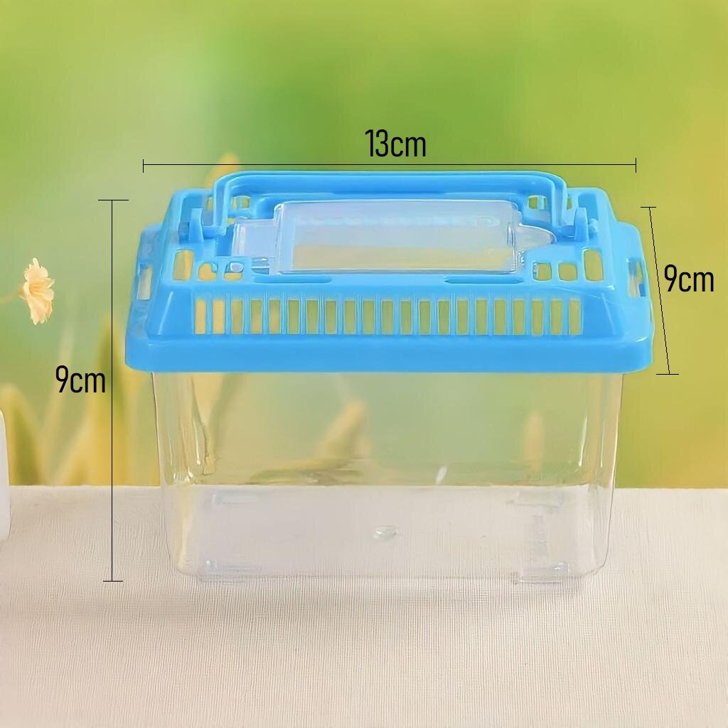 Portable Plastic Fish Tank Aquarium Betta Guppy Turtle Bekas Ikan ...