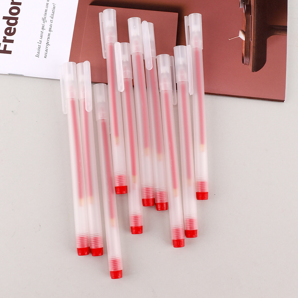 10pcs Simple Transparent Frosted Neutral Pens Stationery Small Fresh ...