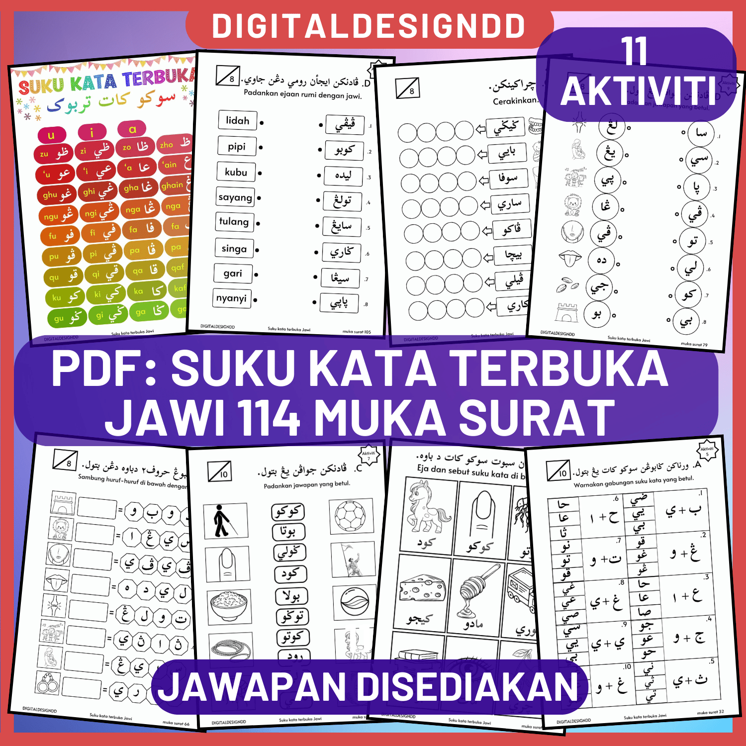 PDF Latih Tubi Suku kata terbuka Jawi membaca menulis Jawi Latihan suku kata Jawi untuk pra ...