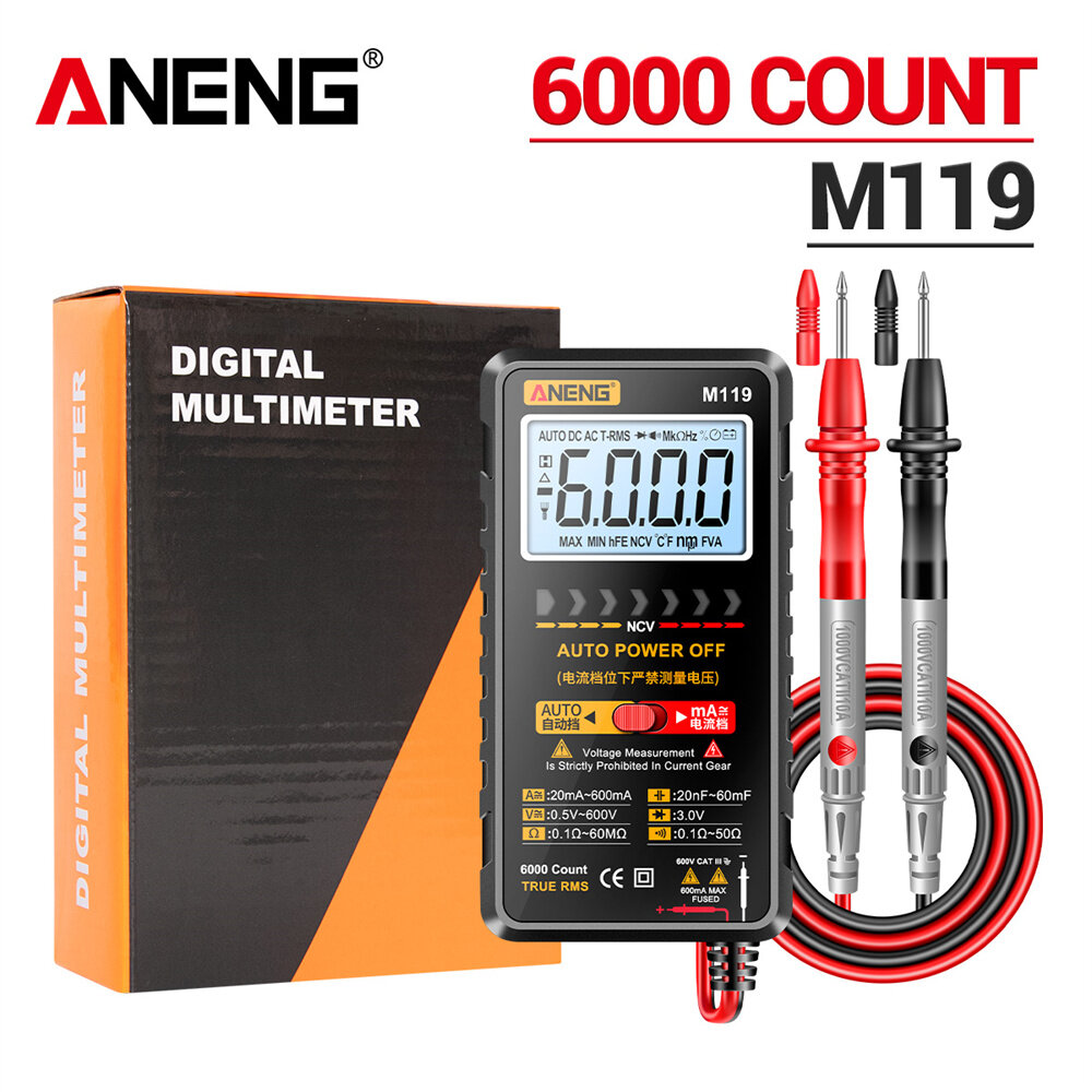 ANENG M119 Mini Portable Multímetro Tester 6000 Counts Mmultimetro ...