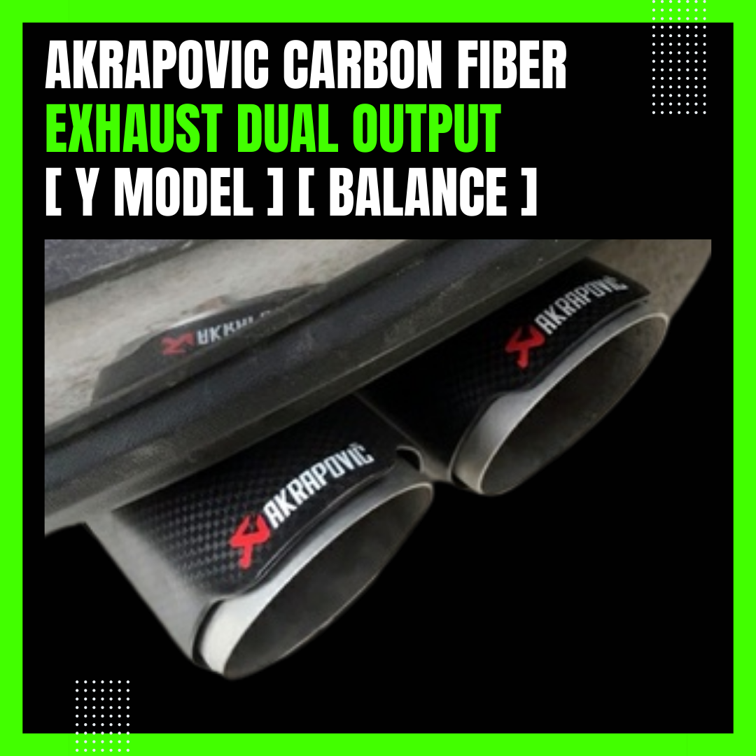 AKRAPOVIC CARBON FIBER EXHAUST DUAL OUTPUT [ Y MODEL ] [ BALANCE ] | Lazada