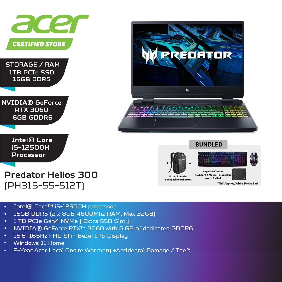 Acer Predator Helios 300 PH315-55 Price in Malaysia & Specs - RM5999 ...
