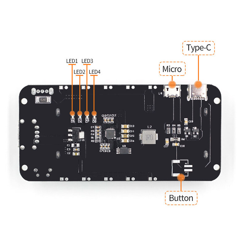 สองแรงดันไฟฟ้า18650แบตเตอรี่ลิเธียม Shield V8โทรศัพท์มือถือบอร์ดขยาย ...