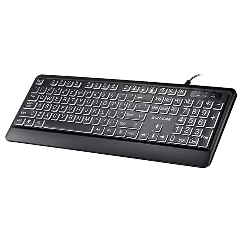 Large Print Computer Keyboard USB Wired Keyboard with Big Letters for ...