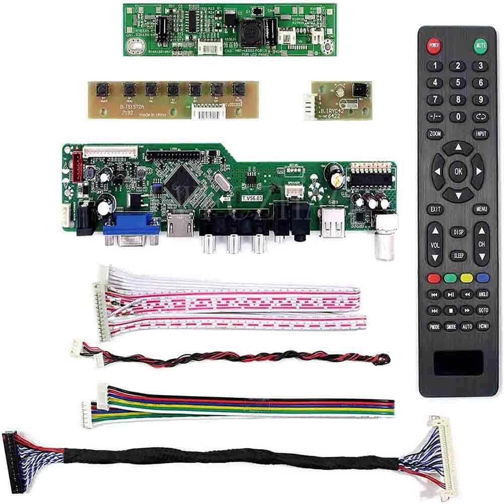 New TV56 monitor board Kit M185BGE-L22 TV+HDMI+VGA+AV+USB LCD LED ...