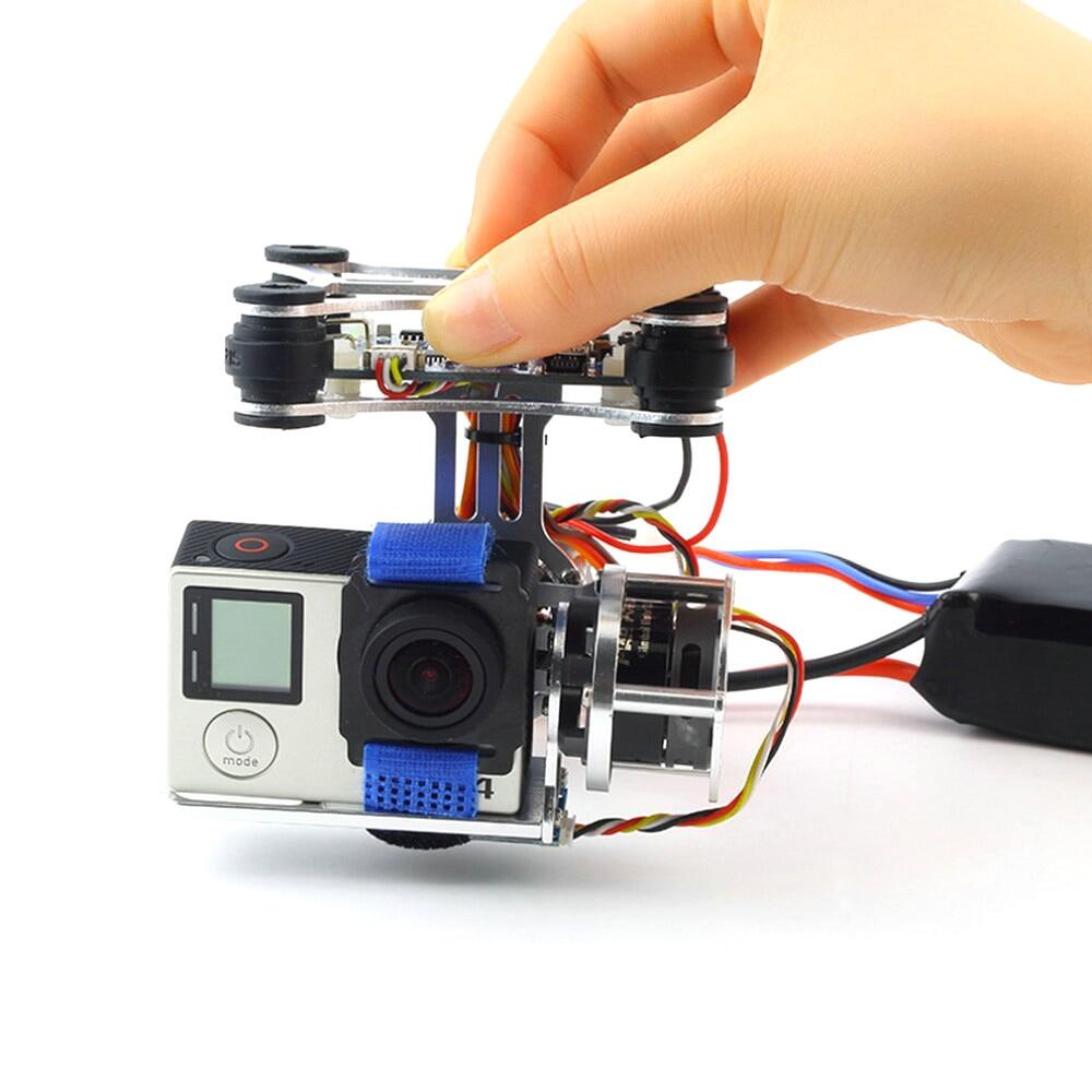 1ชิ้นซูเปอร์ไลท์ GoPro กล้อง CNC Brushless Gimbal W/Motors & Controller ...