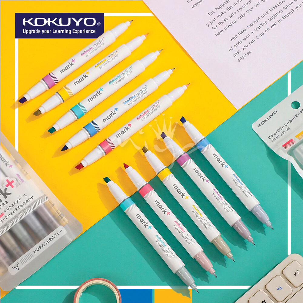 [NEW] Kokuyo PM-MT200 / PM-MT201 Mark+ Two Way Color Marker Highlighter ...