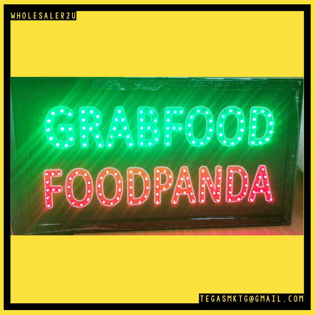 LED Signboard Display Light 2pin Plug with Hang Chain OPEN/WELCOME ...