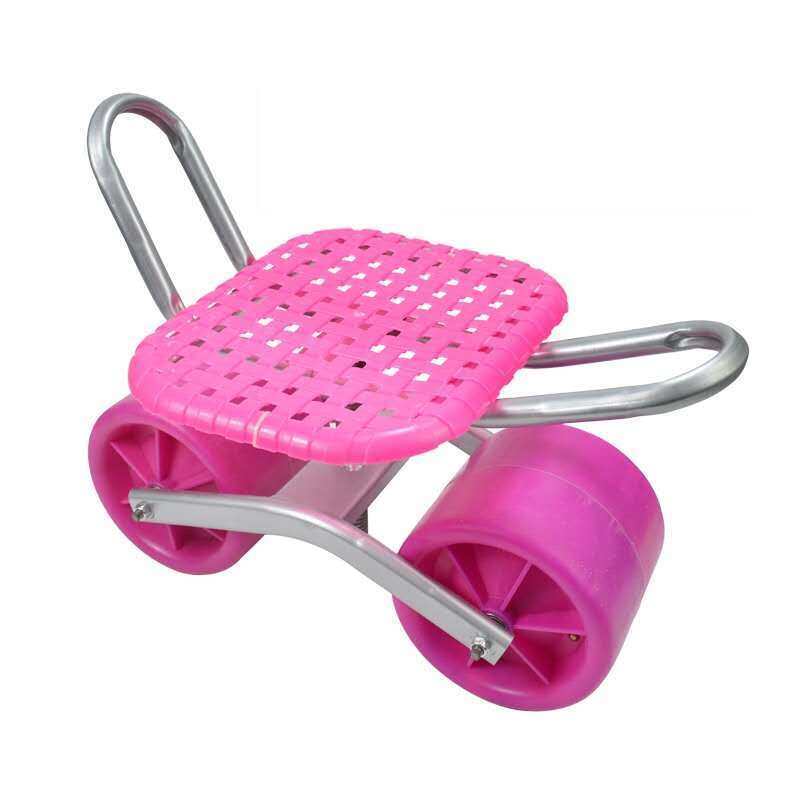 Pure Garden Cart Rolling Stool with Wheels Seat, and Tool Tray for ...