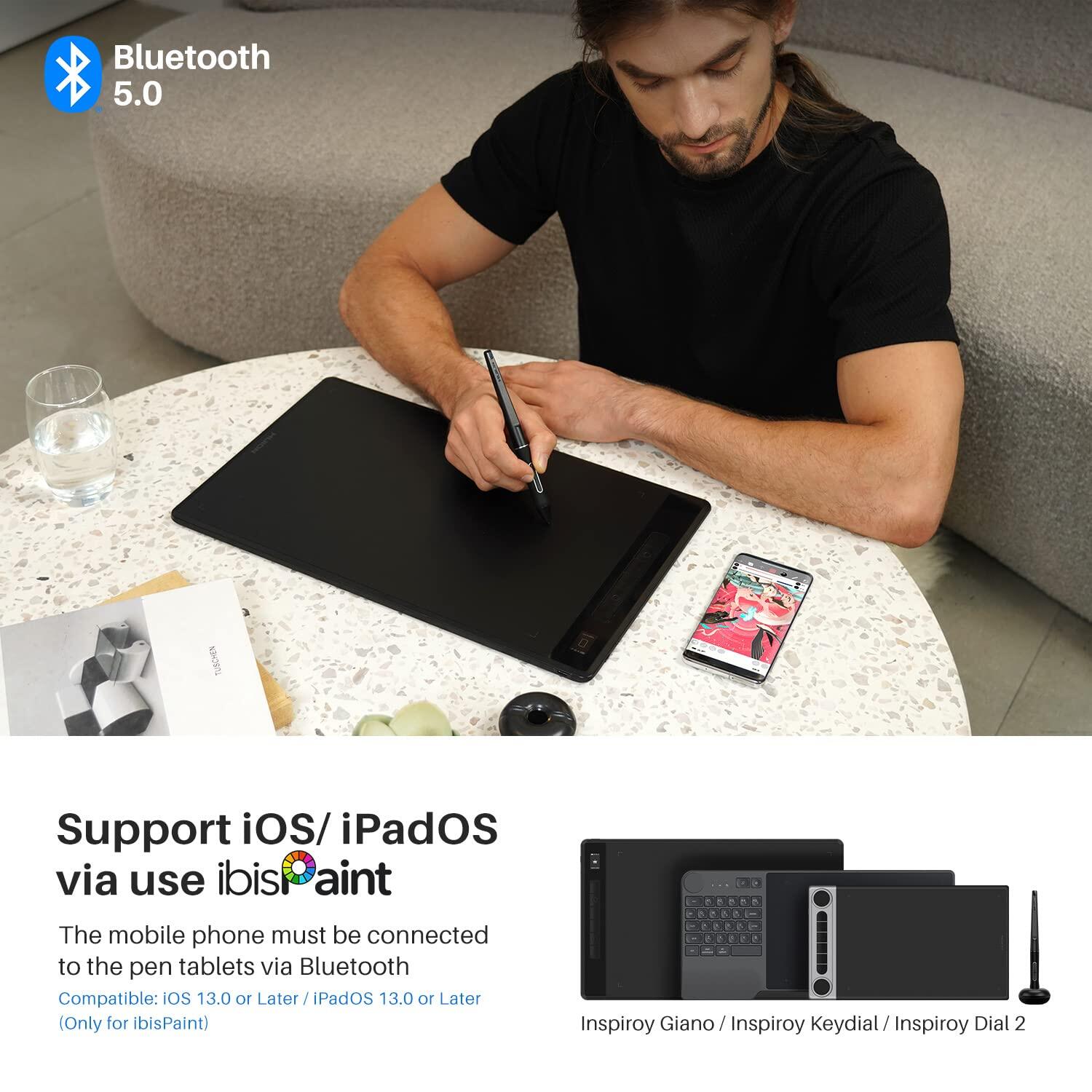 HUION Inspiroy Giano G930L Wireless Graphics Drawing Tablet with Smart ...