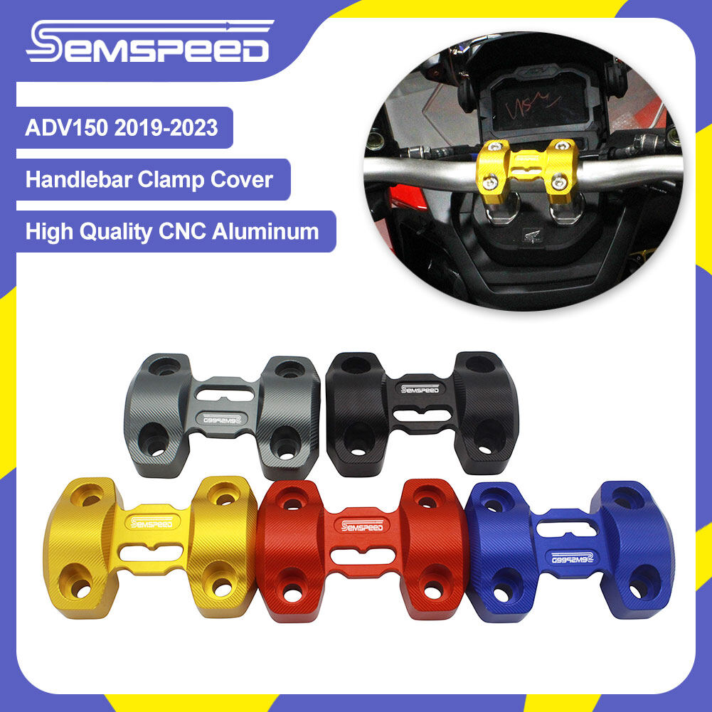 SEMSPEED Motorcycle Handlebar Handle Bar Mount Clamp Top Cover For ...