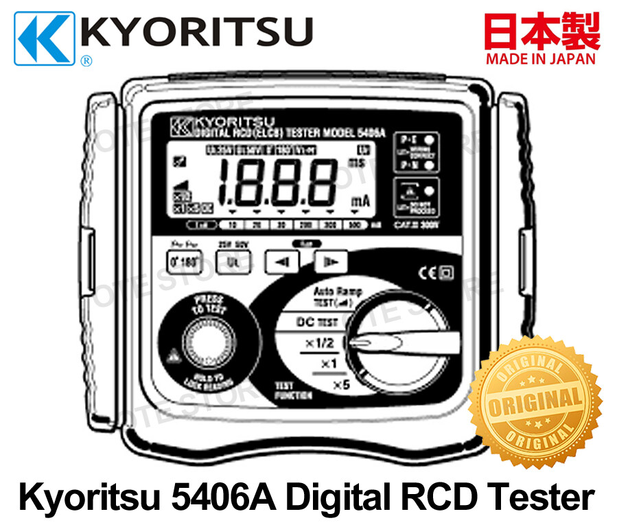 Kyoritsu 5406A Digital RCD ELCB Tester (Made In Japan) | Lazada