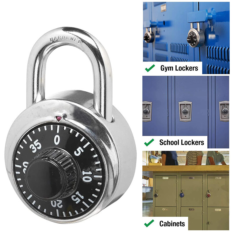 Digit Combination Code Rotary Padlock Round Dial Number Luggage ...
