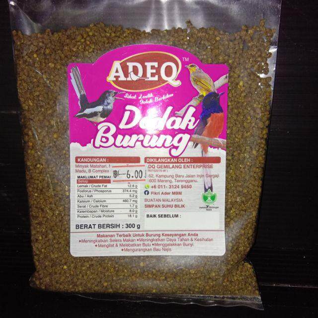 Dedak burung ADEQ EDISI KHAS 300g,400g | Lazada