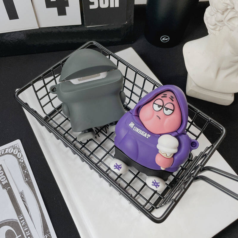 Cartoon Fashion Spongebob Patrick Star Soft Earphone Case for AirPods 1 ...