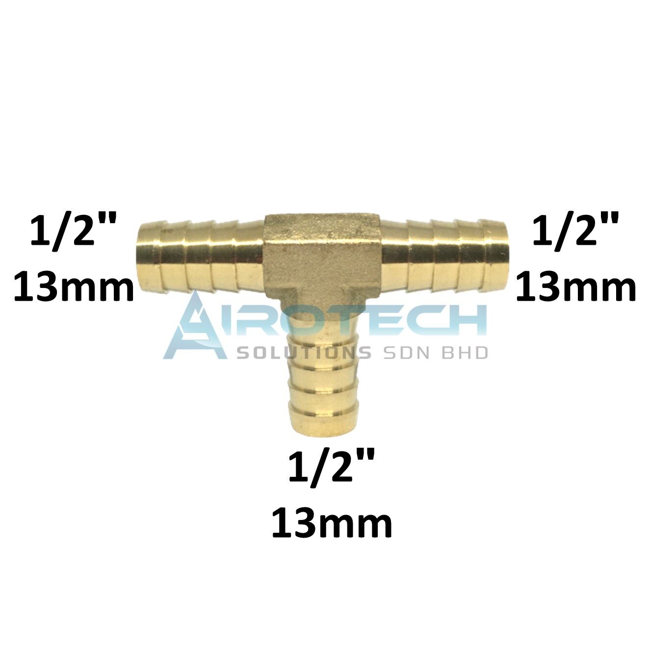 Brass Fitting Three Way Barb T 3 Way Hose Connectors Fitting | Lazada