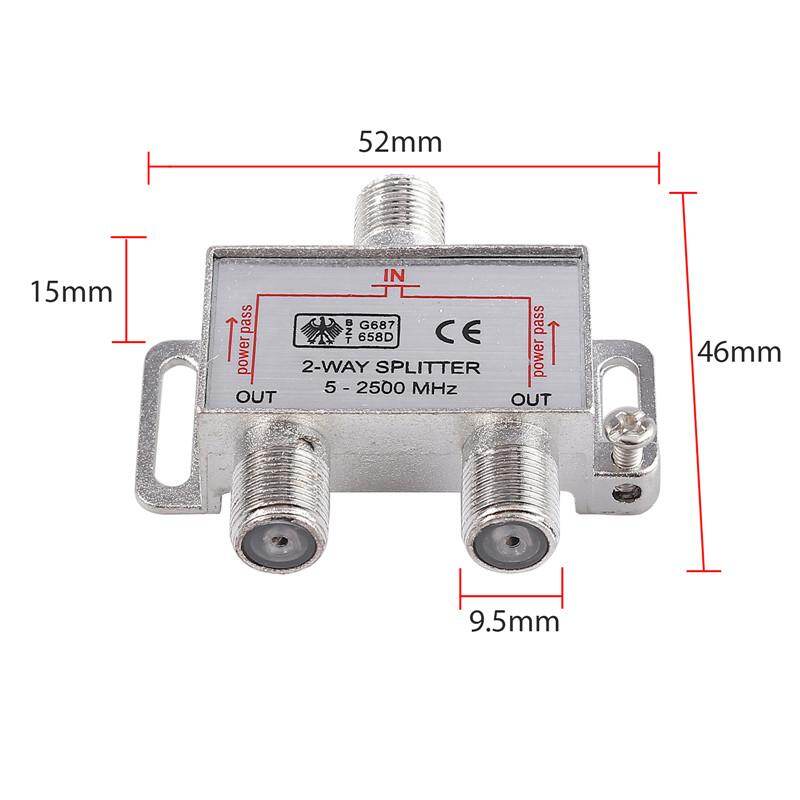 Neoteck 2ทีวี/CATV Broadband Splitter 2500MHzสายCoax Splitter Bi ...