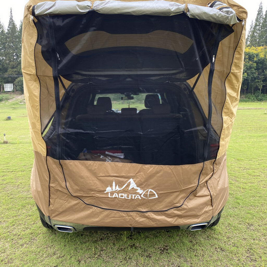 WBMOON SUV Trunk Tent Outdoor Sun Shelter Canopy Car Tail Extension ...