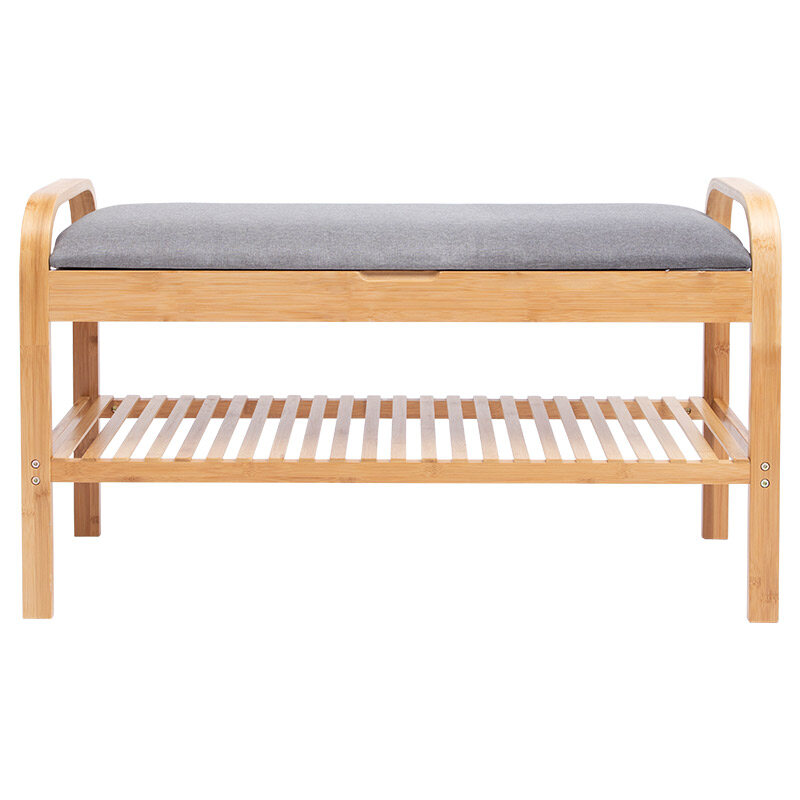 Simple Modern Wooden Shoe Rack Bench with Cushion Seat / Multi ...
