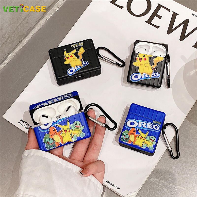 Ốp Tai Nghe Hoạt Hình Poke Mon Pikachu Oreo Hình Vuông Cho Apple ...