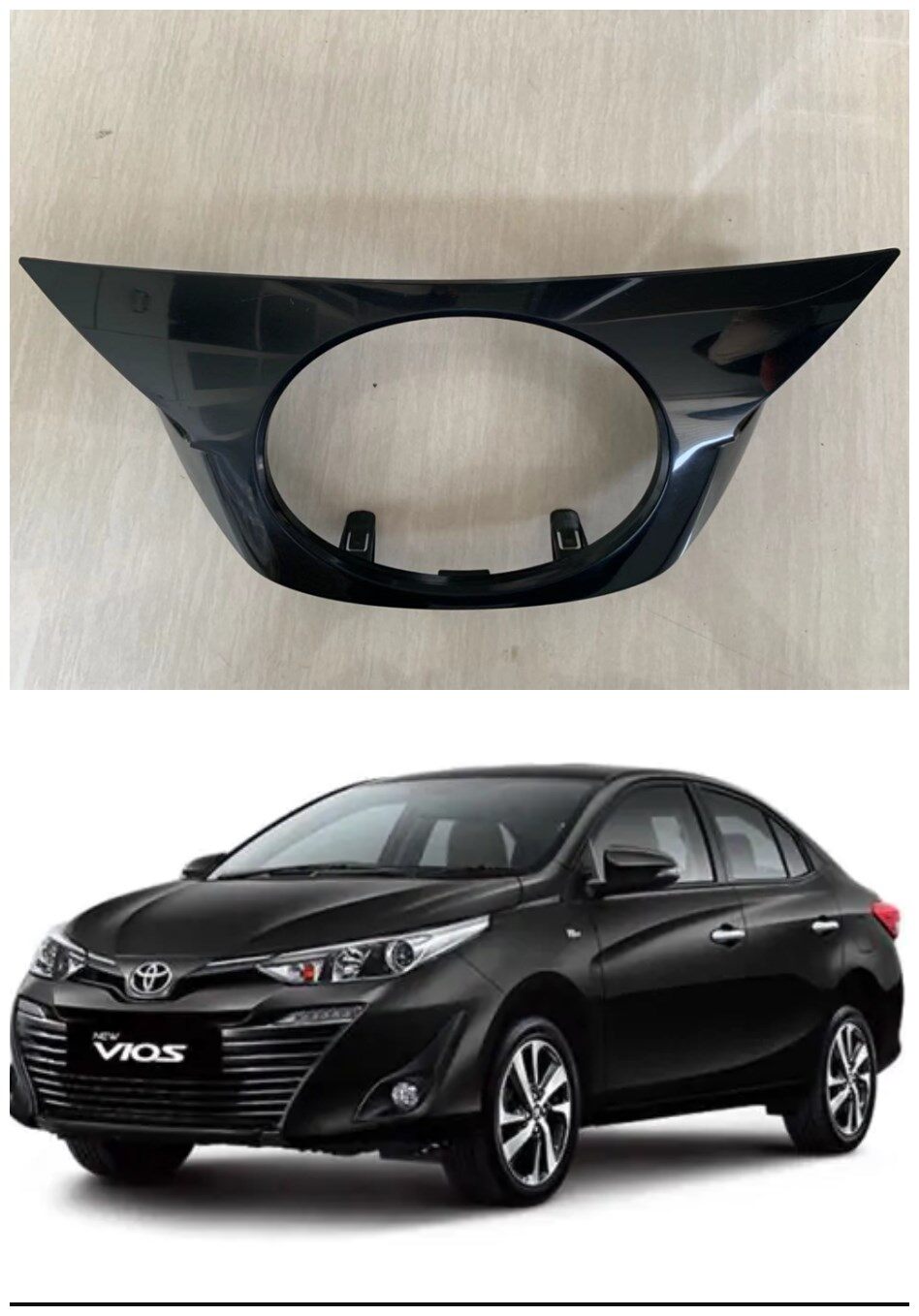 For Toyota Vios gen4 2018 2019 2020 Front Sign Cover, Hood Grille Grill ...