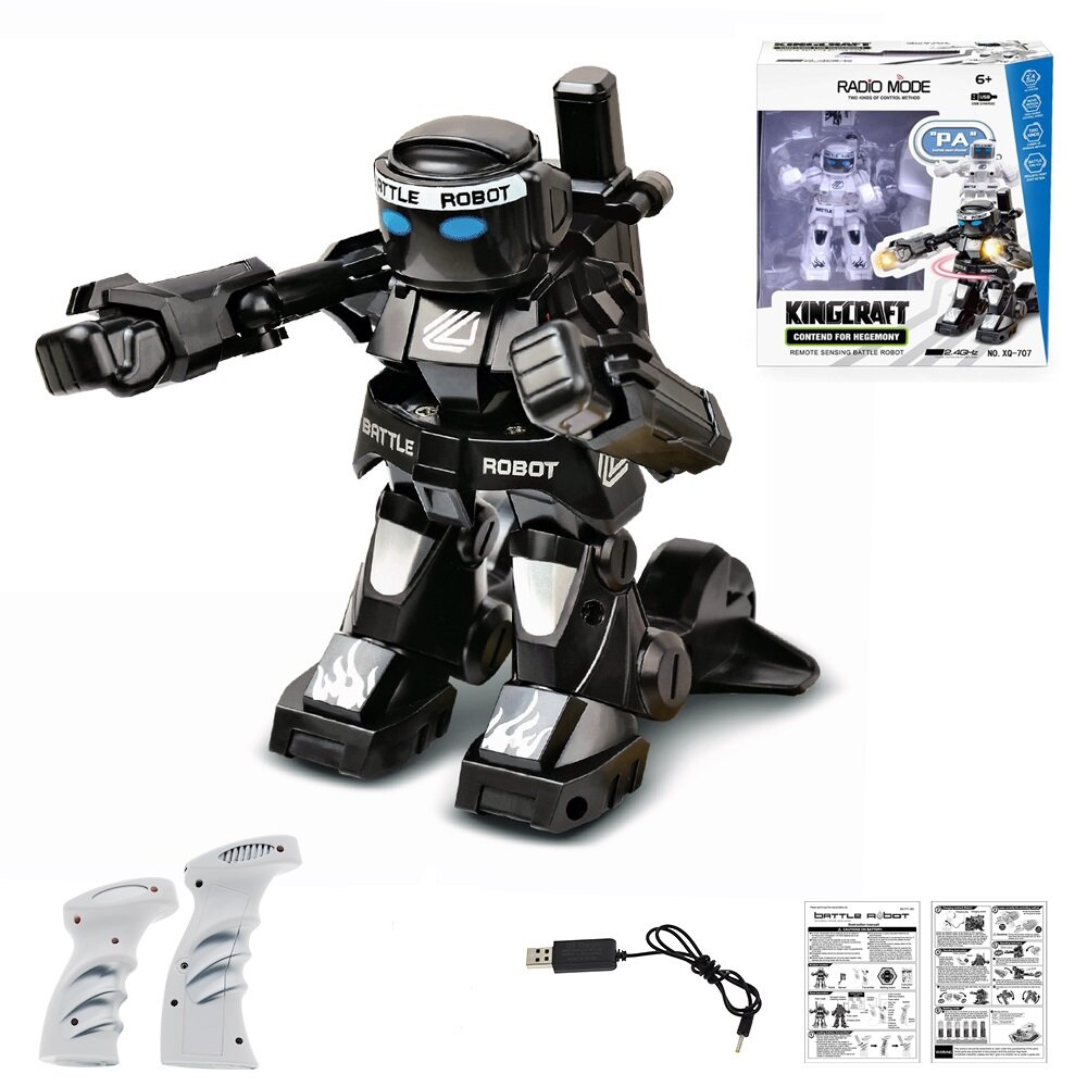 RC Battle Robot 2.4G Humanoid Fighting RC Robot w/ Two Control ...
