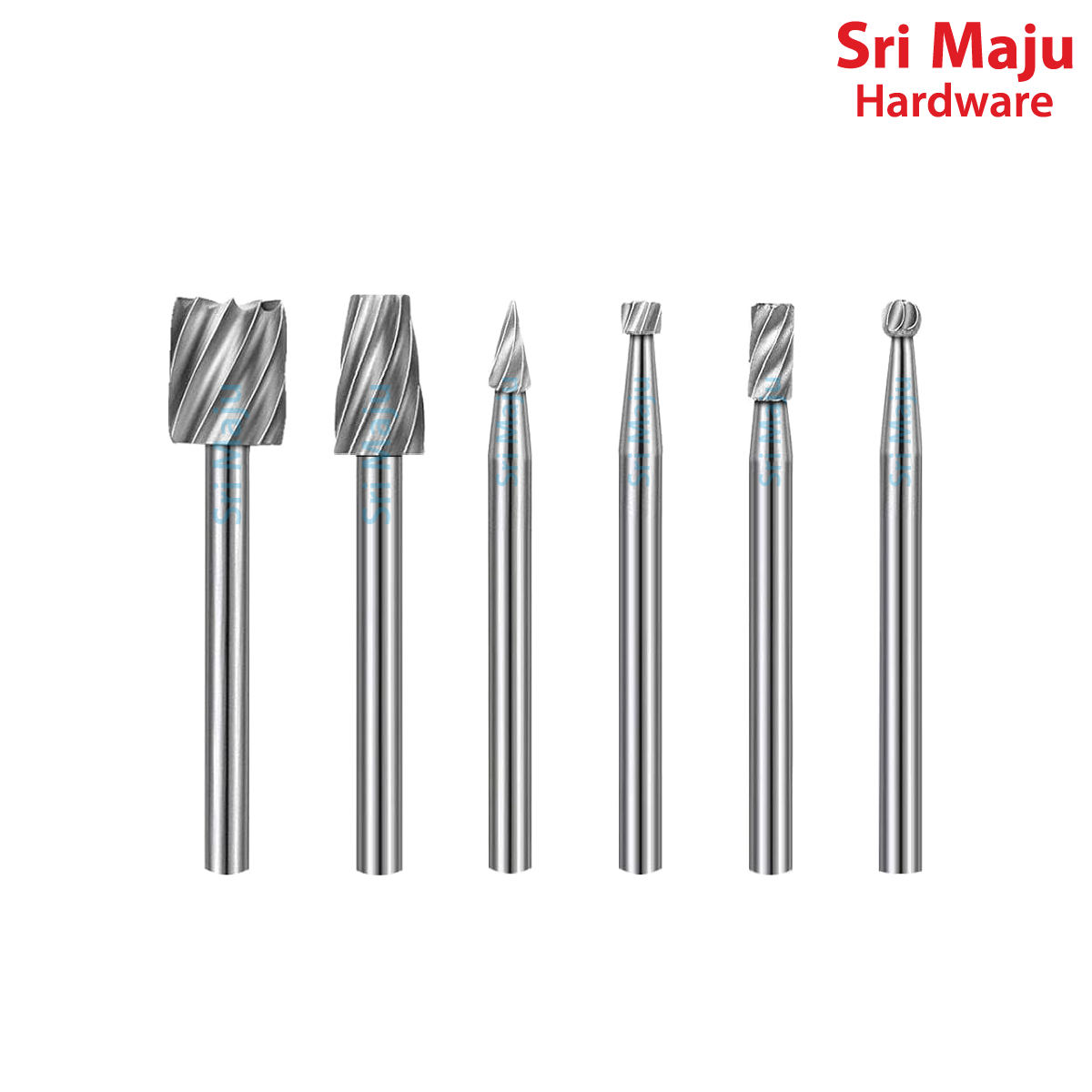 MAJU 36477 6pcs Routing Router Rotary File Burr Bit Set 3mm Shank ...