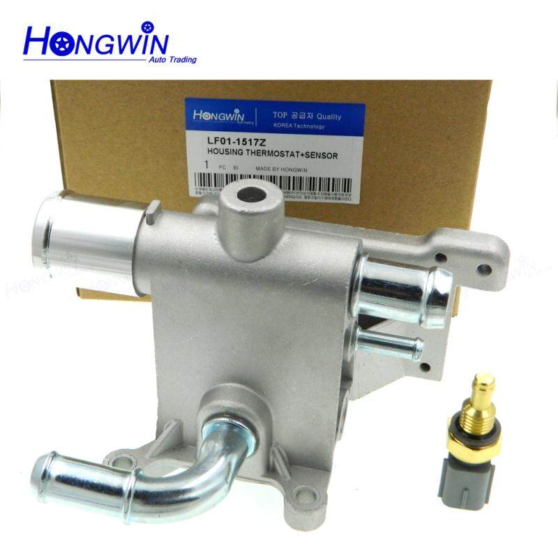 Water Outlet Engine Coolant Thermostat Housing + Sensor For Toma De ...