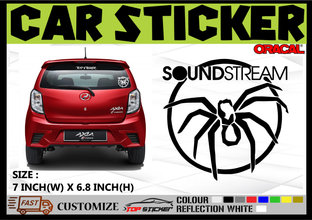 SOUNDSTREAM CAR STICKERS STICKER KERETA SPEAKER SOUNDSTREAM LOGO | Lazada