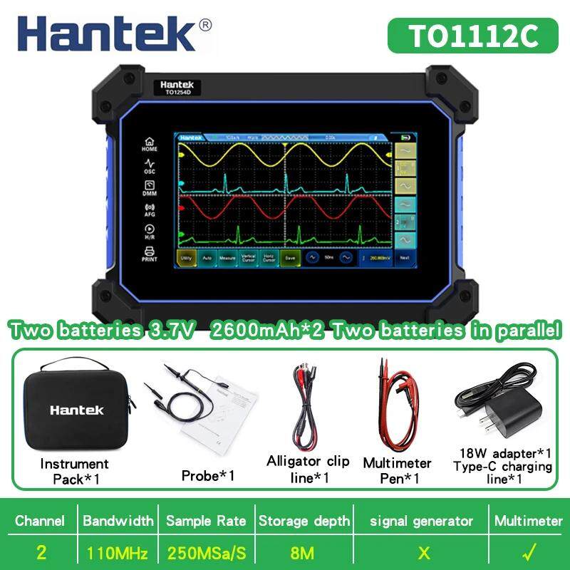 Hantek portable Handheld Touch Screen 2-channels Digital Oscilloscope ...