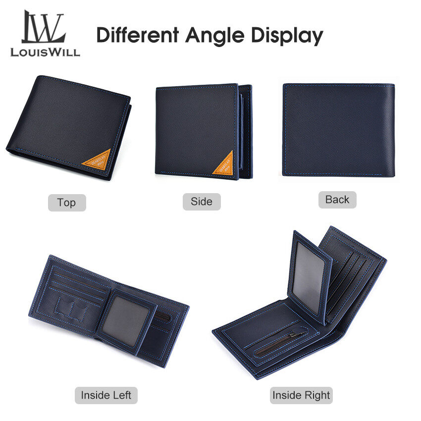 LouisWill Wallet Men S Foldable Wallet PU Horizontal Wallet Large ...