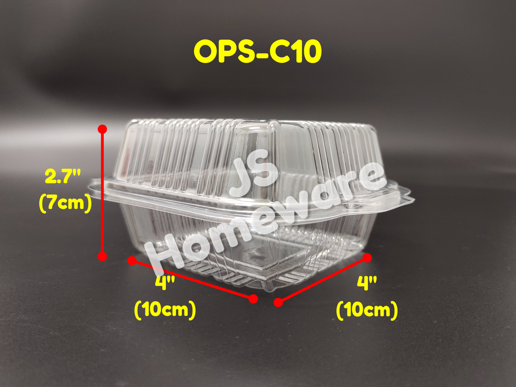 Kuih Container C10 / 4" Burger Box Tray with Lock (100pcs±) Bakery ...