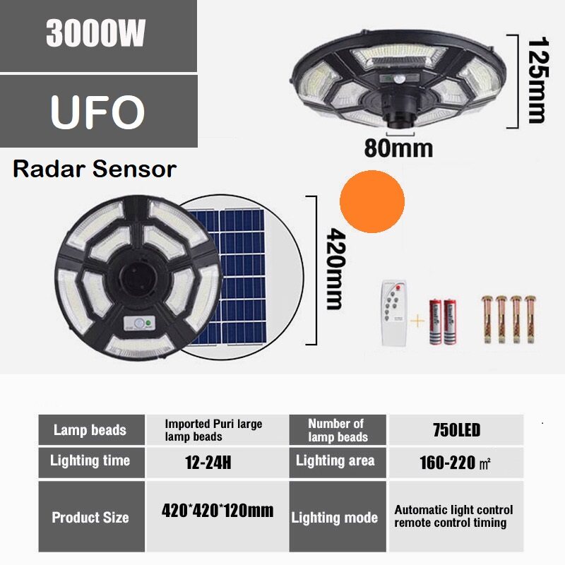 🌻 Local Stock 🌻 Ready Stock Solar Flood Outdoor ufo Solar Road Lamp Si ...