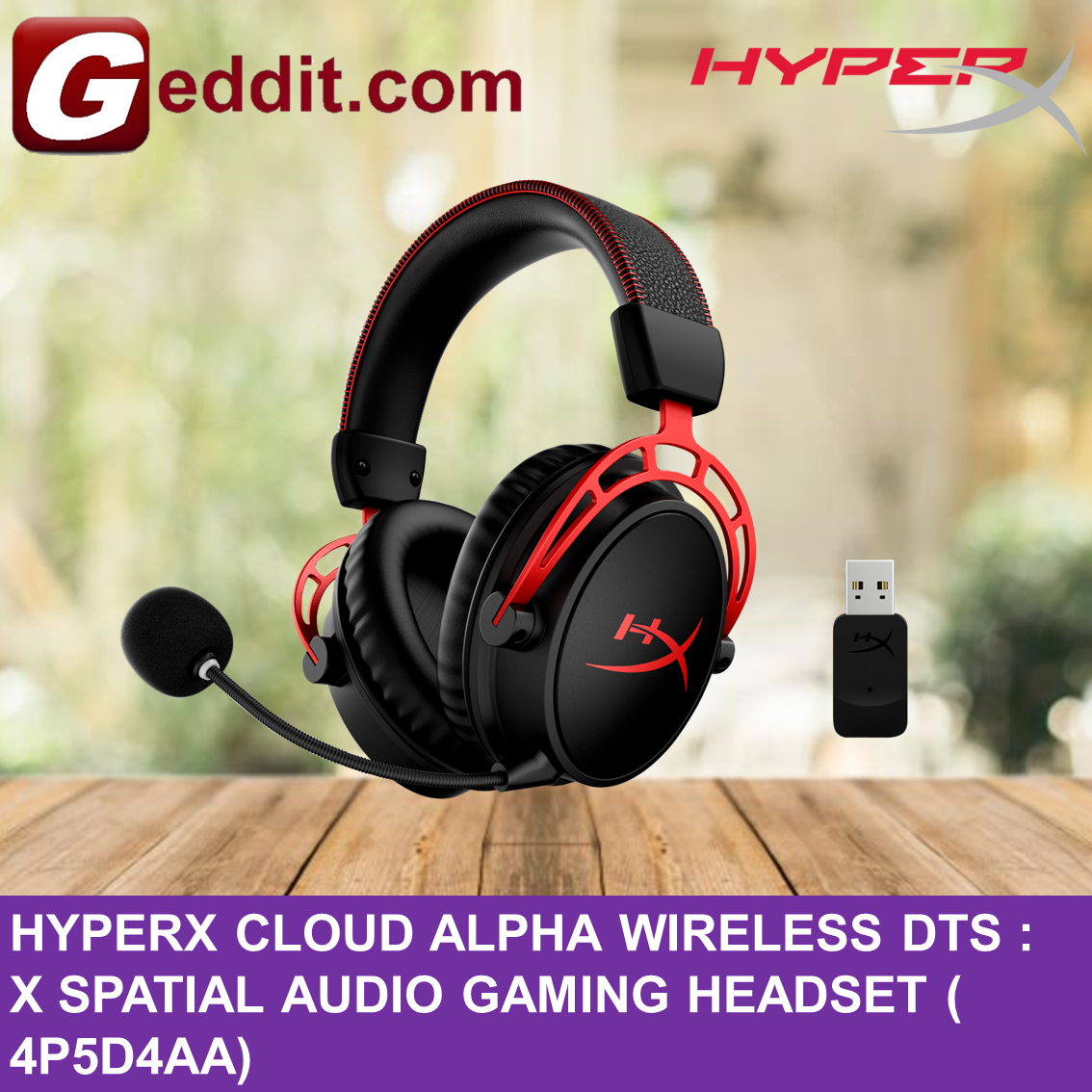 HYPERX CLOUD ALPHA WIRELESS DTS : X SPATIAL AUDIO GAMING HEADSET ( 4P5D4AA) | Lazada