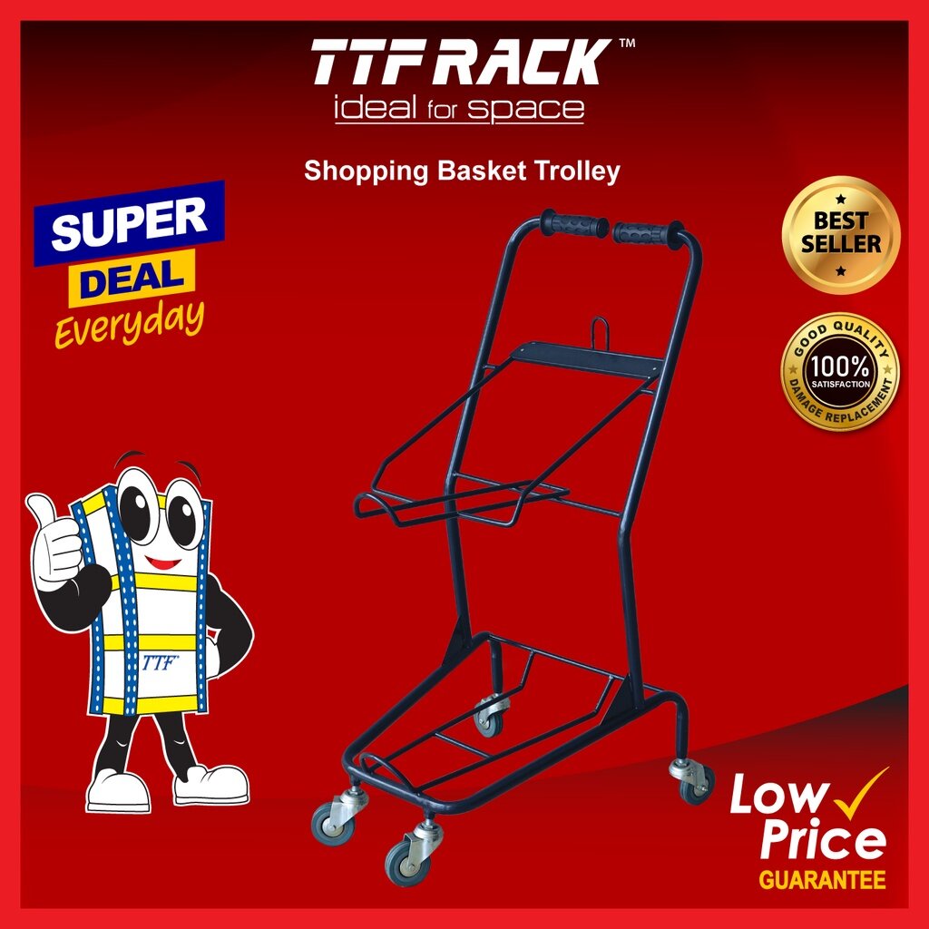 TTF Rack™ (SHOPPING BASKET TROLLEY) /Storage Rack/Shopping Mall Display ...