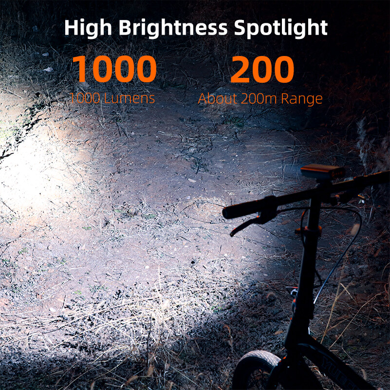 WEST BIKING 1000 Lumens Bike Light USB Rechargeable Cycling Headlight ...