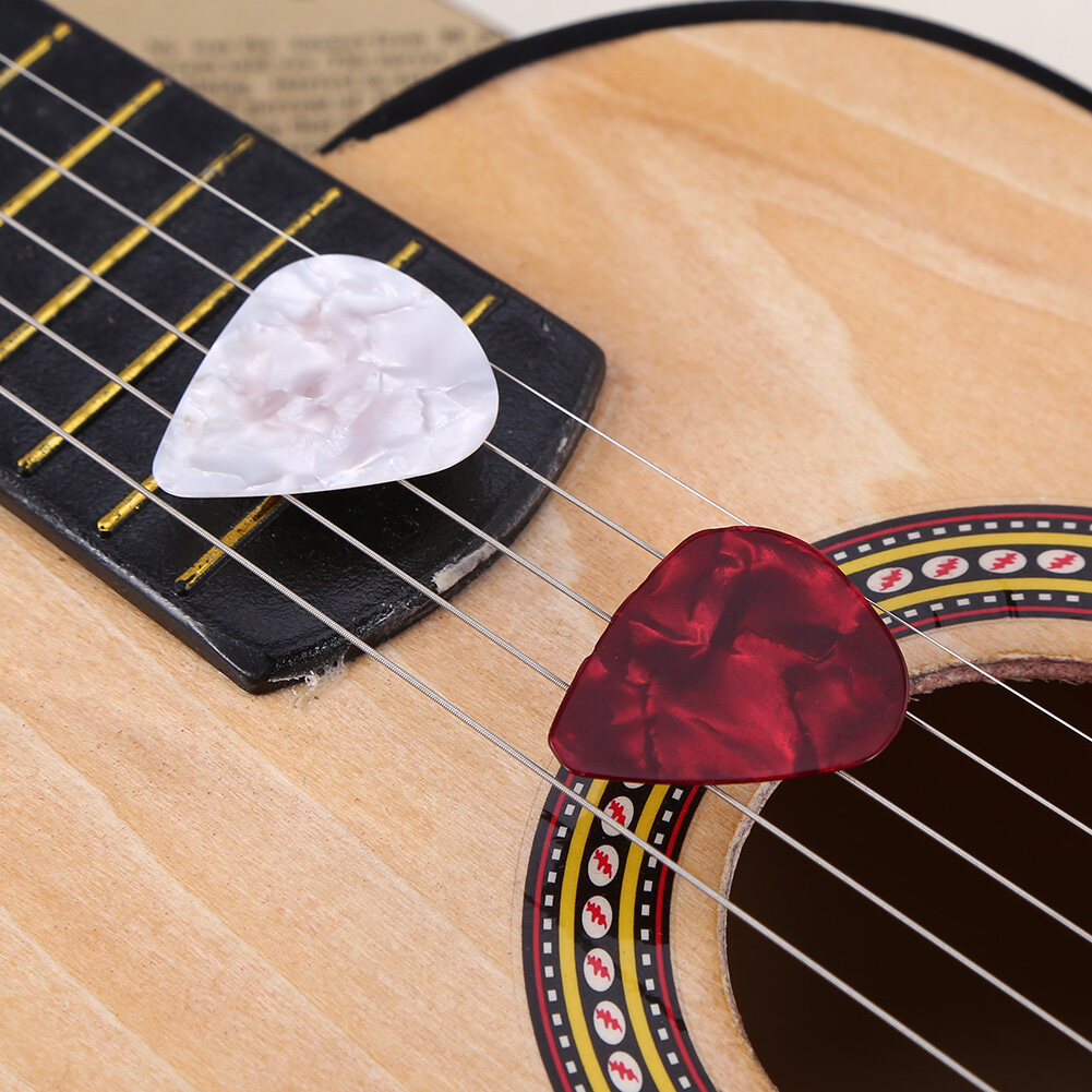 10Pcs กีตาร์เซลลูลอยด์ Picks Ukulele Plectrum อะคูสติกกีตาร์ Thumb Pick ...