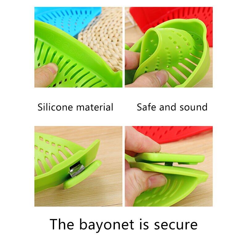Silicone Clip-on Pot Pan Bowl Funnel Narrow Mouth Creative Pasta ...
