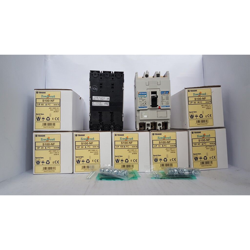 TERASAKI MCCB 15-100A 15A 20A 30A 40A 50A 60A 75A 100A 10KA 16KA 25KA 40KA 65KA 3POLE TEMBREAK 2 ...