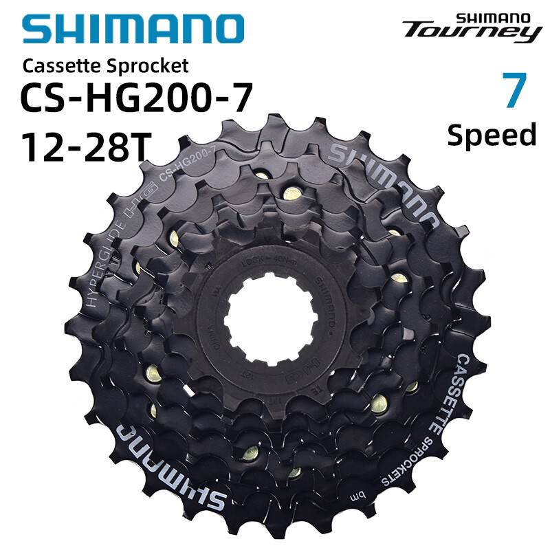 Shimano CS HG200-7 Cassette 7 Speed HG200 Cogs MTB Mountain Bike 12-28T ...