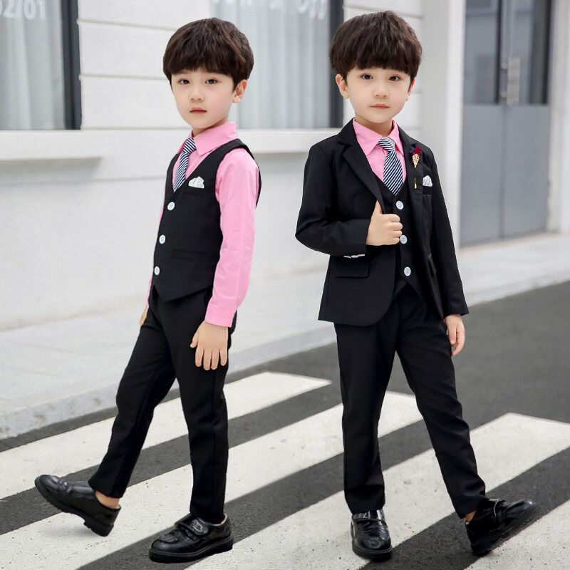 Boy's Formal Blazer 5 piece set Flower Boy Suit Dress For Wedding Boys ...