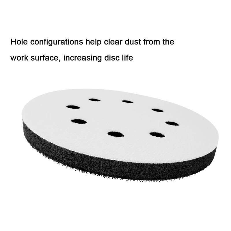 2PCS 5 Inch(125Mm) 8-Hole Soft Sponge Interface Pad for Sanding Pads ...