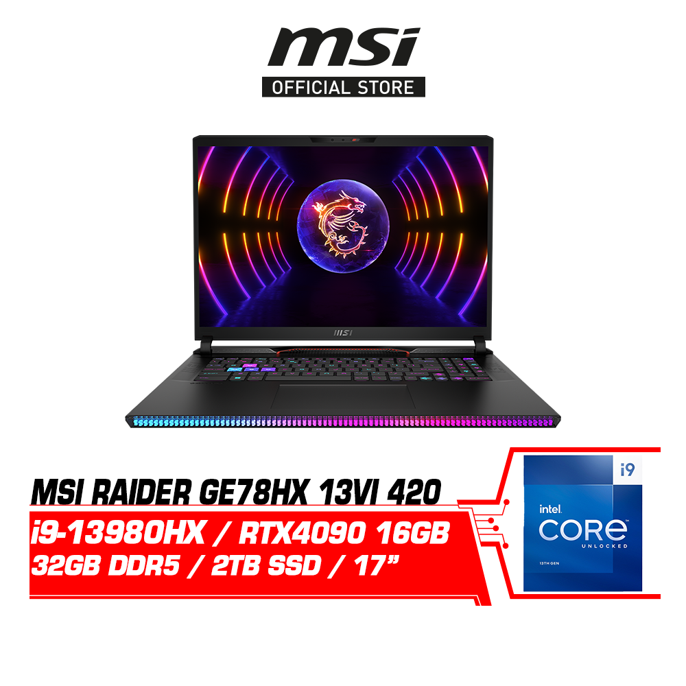 MSI Gaming Laptop Raider GE78HX 13VI 420 (17" QHD+ IPS 240Hz | Intel i9 ...