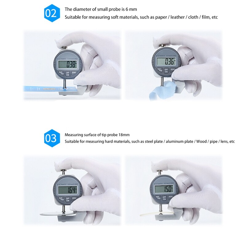 Digital Thickness Gauge Electronic Thickness Meter Measure Thickness of ...