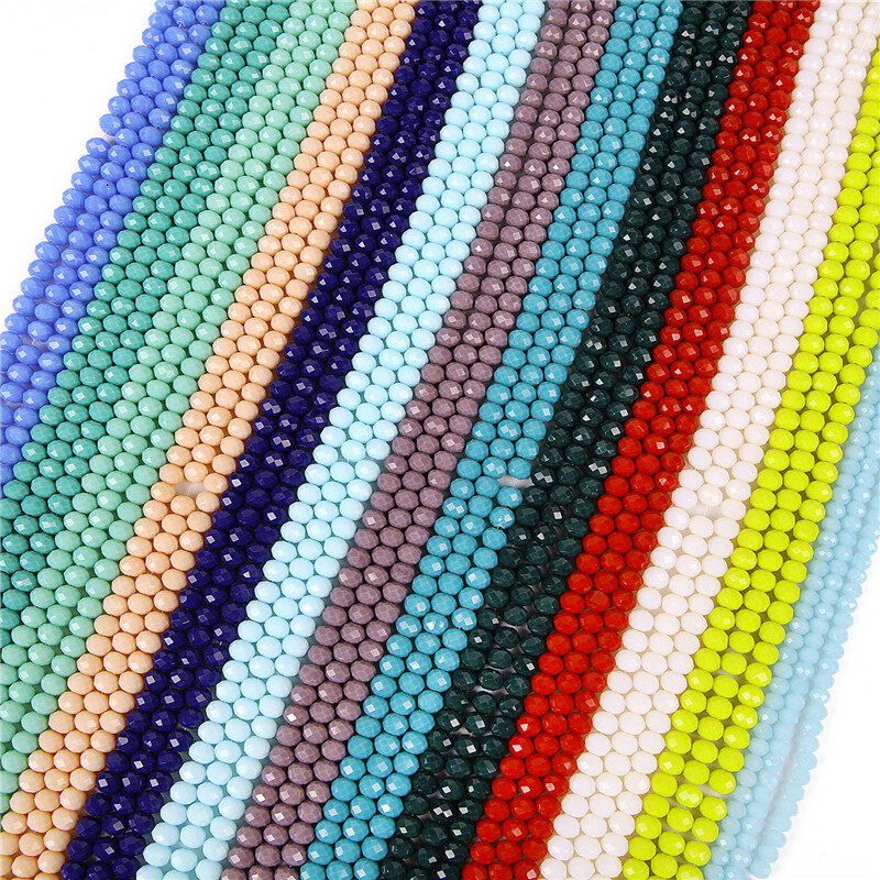 Wholesale Crystal Glass Round Beads Faceted Loose Spacer Beads DIY Jewelry Making 3mm 4mm 6mm ...